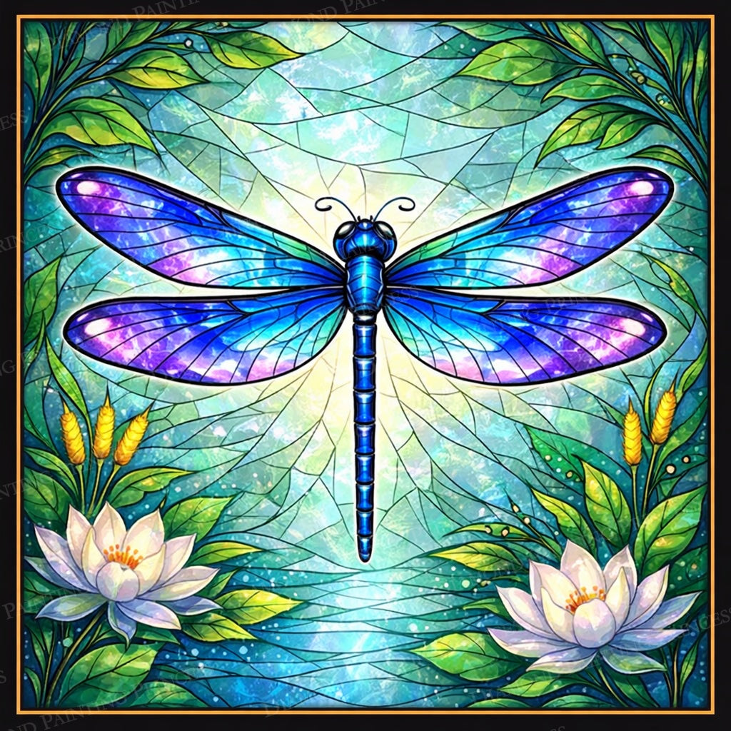 Stained Glass Dragonfly – Diamond Painting Princess